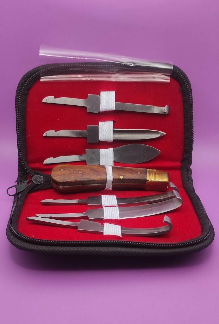 Набор ножей для копыт в футляре 6 шт.
