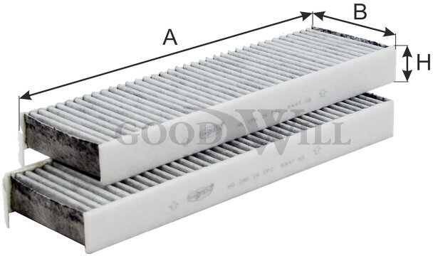 Фильтр салона угольный GoodWill AG 296 2K CFC