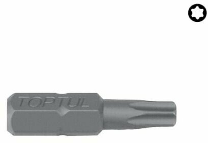 Бита для шуруповерта 1/4" 25мм звездочка TORX T9 профессиональная FSEA0809 TOPTUL (1 штука)