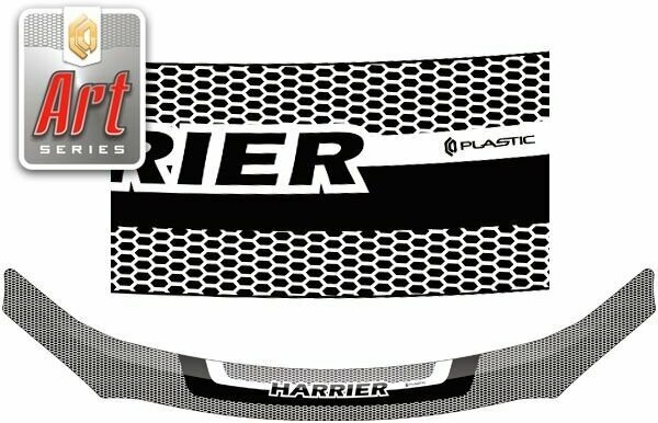 Дефлектор капота Toyota Harrier 2013-2020 AVU65W, ZSU60W, ZSU65W Серия Art графит
