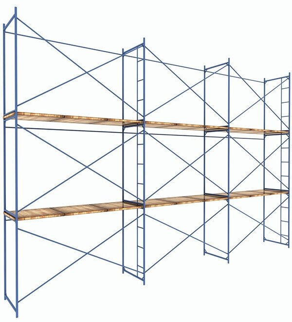 Леса строительные 9х6 м каркас сталь рабочая высота 6 м 54 кв. м