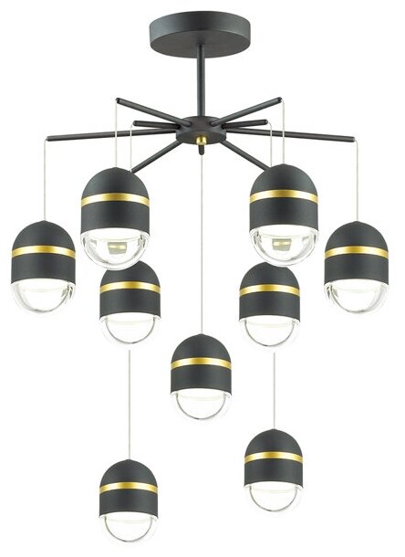 4118/45CL L-VISION ODL19 61 черный/золото Люстра LED 45W MINION