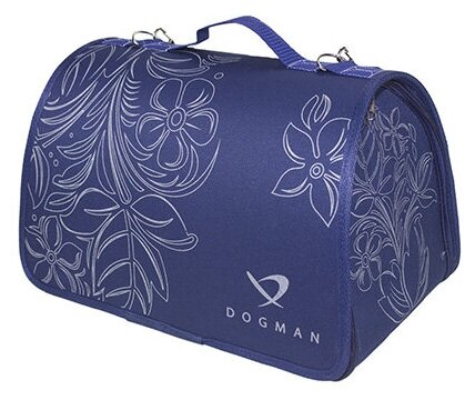 DOGMAN сумка-переноска «Лира» № 3, лето, синяя, 43 х 27 х 27 см (1 шт)