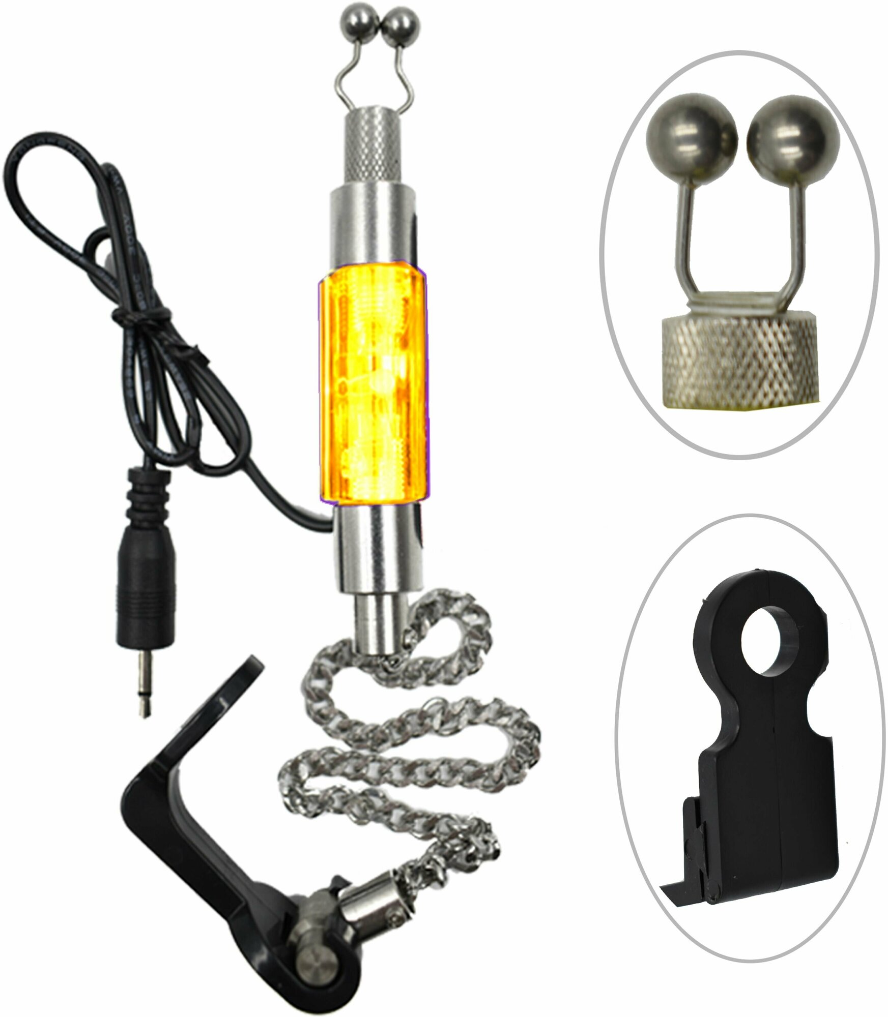 Cвингер для сигнализатора поклевки, со световой индикацией, Hoxwell HL254 оранжевый