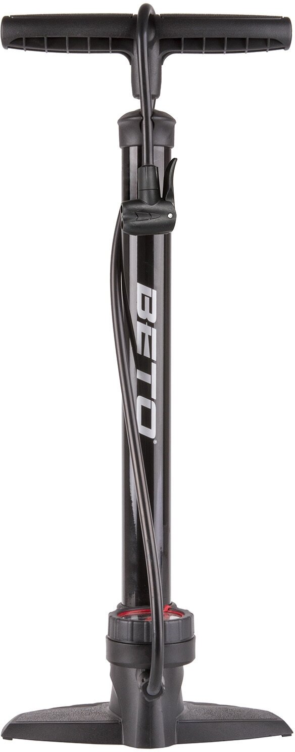 Велосипедный напольный насос BETO Стальной корпус, манометр. Давление 11бар/160PSI