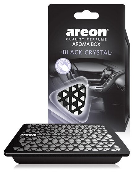 Ароматизатор под сиденье Areon Aroma Box Black Crystal черный кристалл