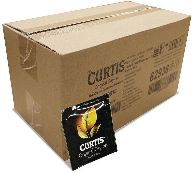 Чай Curtis Original Ceylon Tea черный сашет 2гx200пак 16588 421003