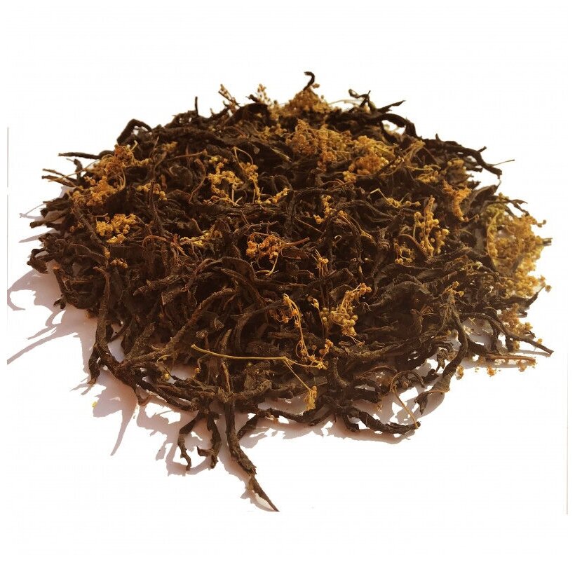 Отборный Иван-чай "ручной работы", чёрный, крупнолистовой с цветами Таволги 200 гр . Собрано в Сибири ! В предгорье Саян