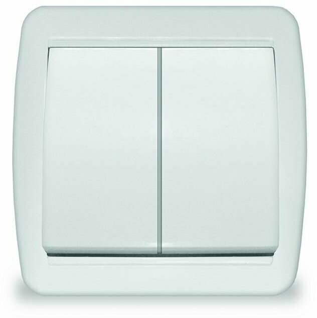 Выключатель 2-кл. ОП Клио 10А IP44 бел. UNIVersal К2223