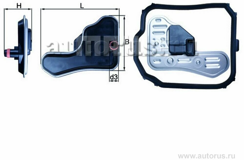 Фильтр АКПП с прокладкой поддона CITROEN PEUGEOT RENAULT Clio III KNECHT/MAHLE HX 148D