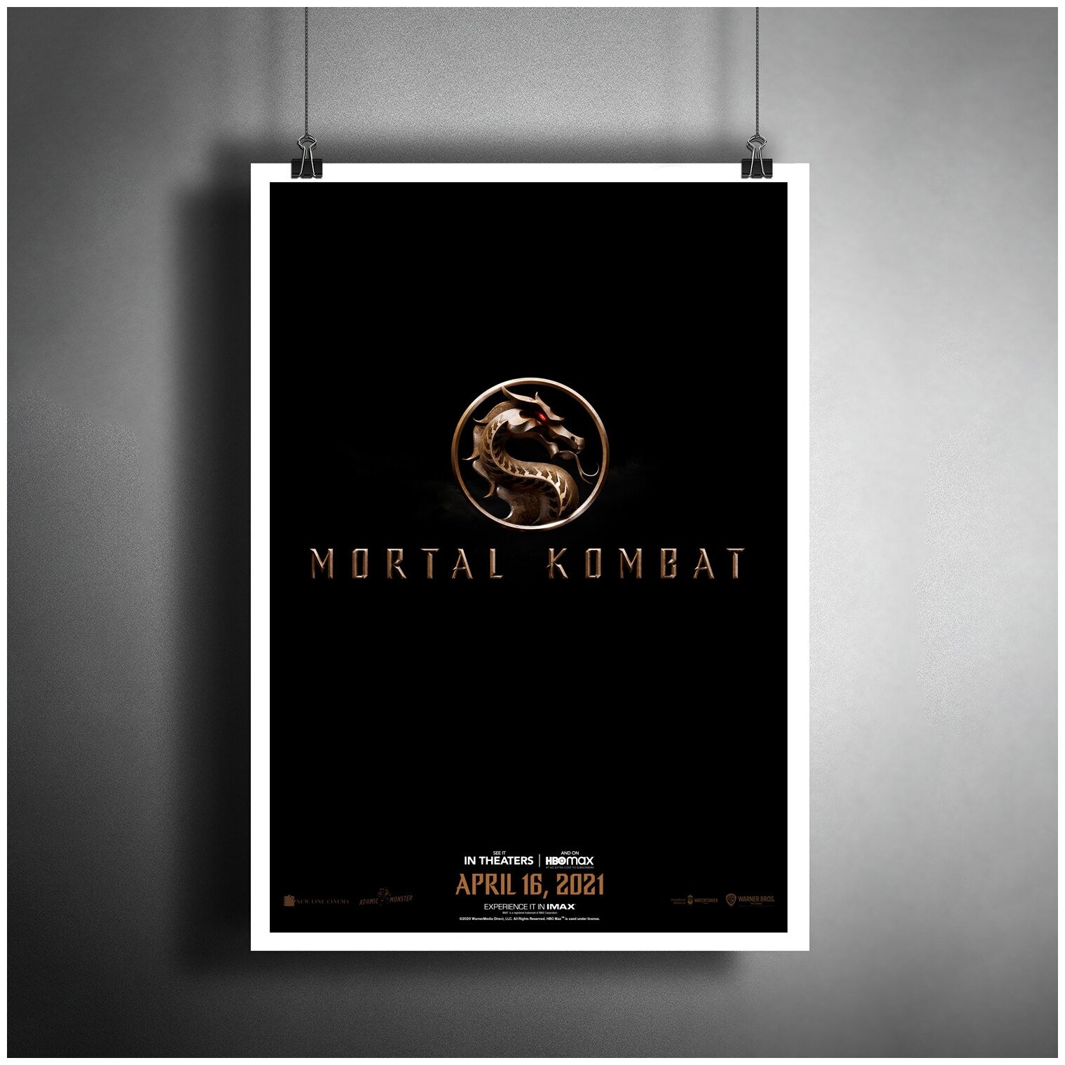 Постер плакат для интерьера "Фильм: Мортал Комбат. Mortal Kombat"/ Декор дома, офиса, комнаты A3 (297 x 420 мм)