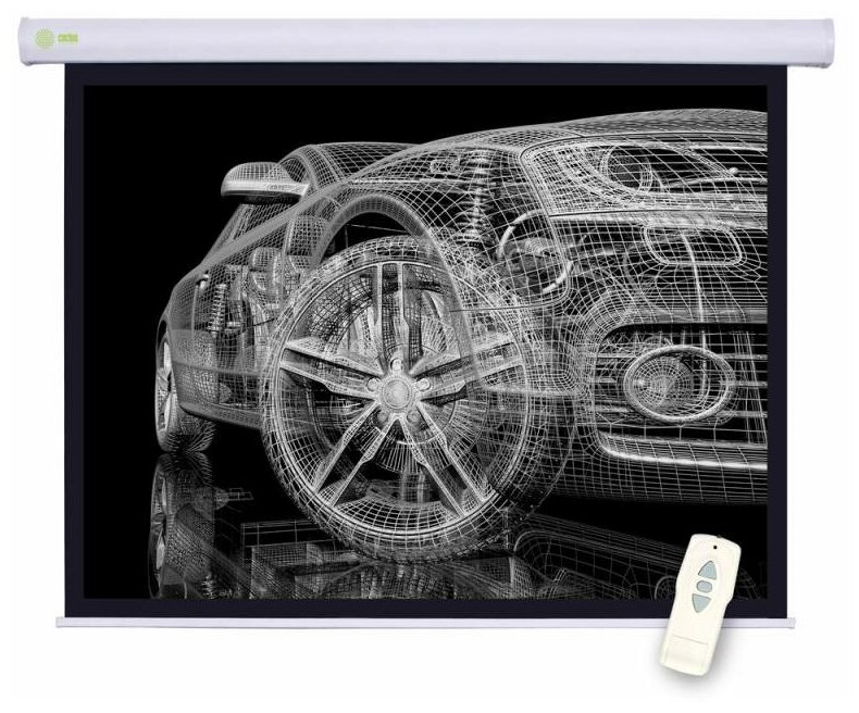 Экран Cactus CS-PSM-150x150, 150x150смх1:1, настенно-потолочный, моторизированный