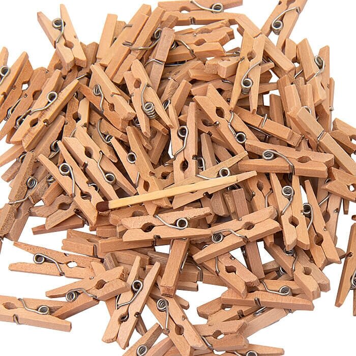 Набор мини прищепок деревянных декоративных 10 штук 2,5 х 2 см