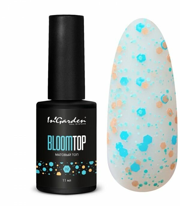 Матовый топ In'Garden, BLOOMTOP №2, 11 мл