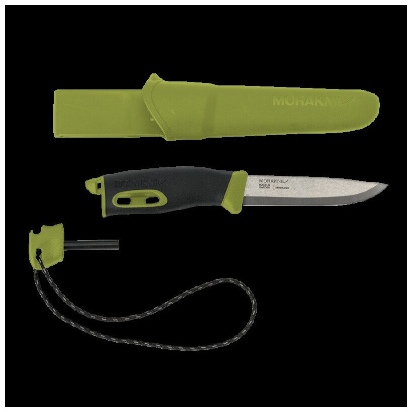 Нож Morakniv Companion Spark, С Огнивом, Зелёный