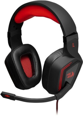 Гарнитура игровая Redragon Muses 2, для компьютера, накладные, черный / красный [77909]