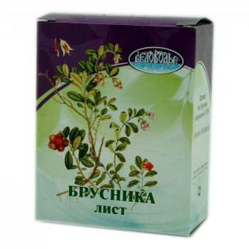Брусника, лист, коробка, беловодье, 30 г