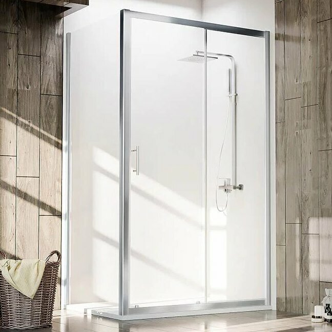 Душевой уголок Veconi Rovigo RV-072 150x80, профиль хром