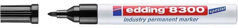 Маркер перманент промышленный EDDING 8300/001, 1,5-3мм, черный (комплект 3 штуки)