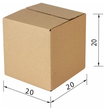 Гофрокороб NO NAME 200х200х200 мм, марка Т24, профиль В, FEFCO 0201 / ГОСТ, исполнение А, (20 шт)