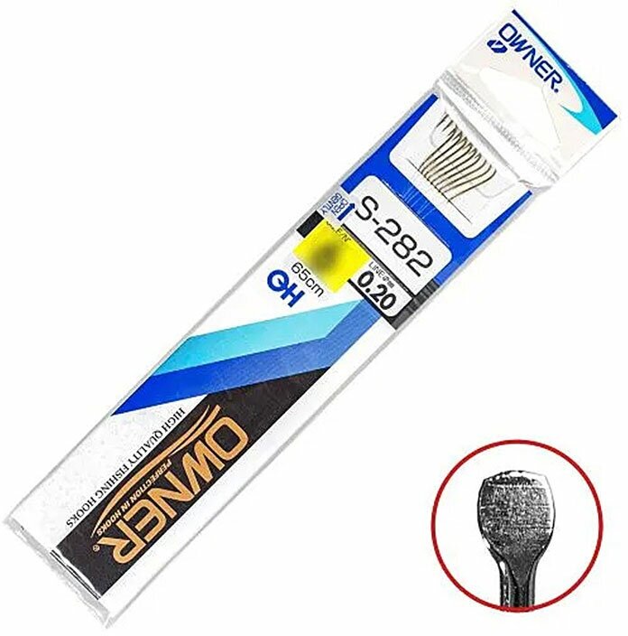 Крючок Owner S-282 (56910) Brown №14 на поводке d-0,12мм (10шт.)