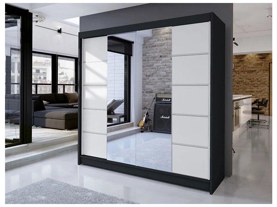 Шкаф-купе Мелисса Белый 101/ Венге Цаво 3354 NOW 230*45*220 см Дом мебели для вас