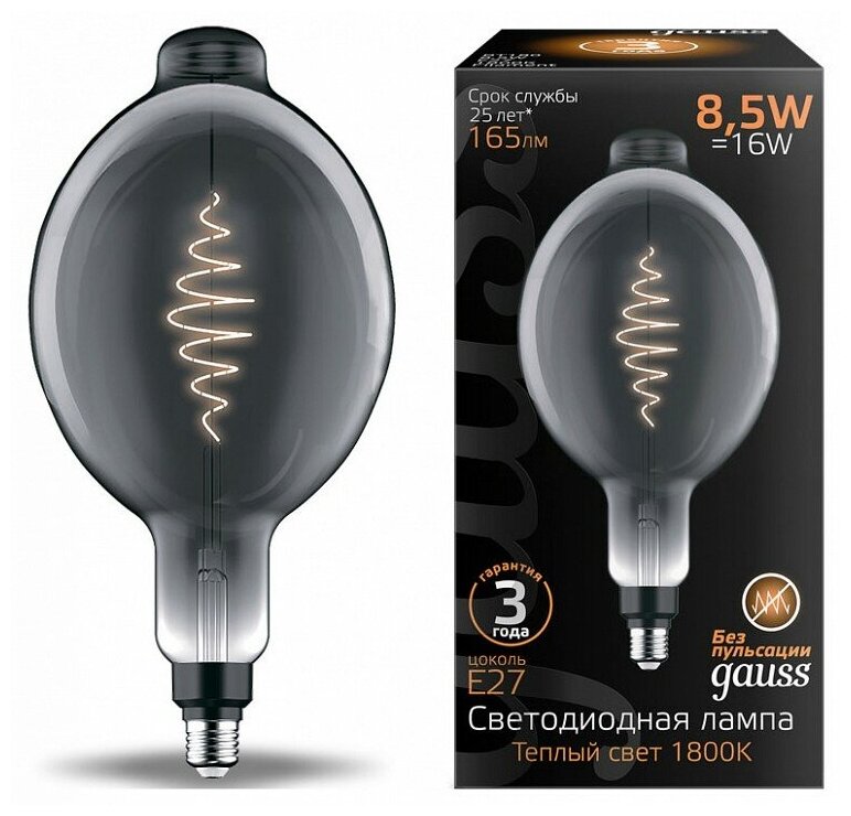 Лампа светодиодная Gauss Oversize E27 8.5Вт 1800K 152802005