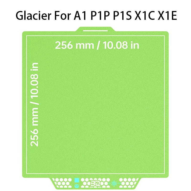 Пластина для 3D-принтера BIQU CryoGrip Pro, 256x256 мм, Зеленый, A1 P1P P1