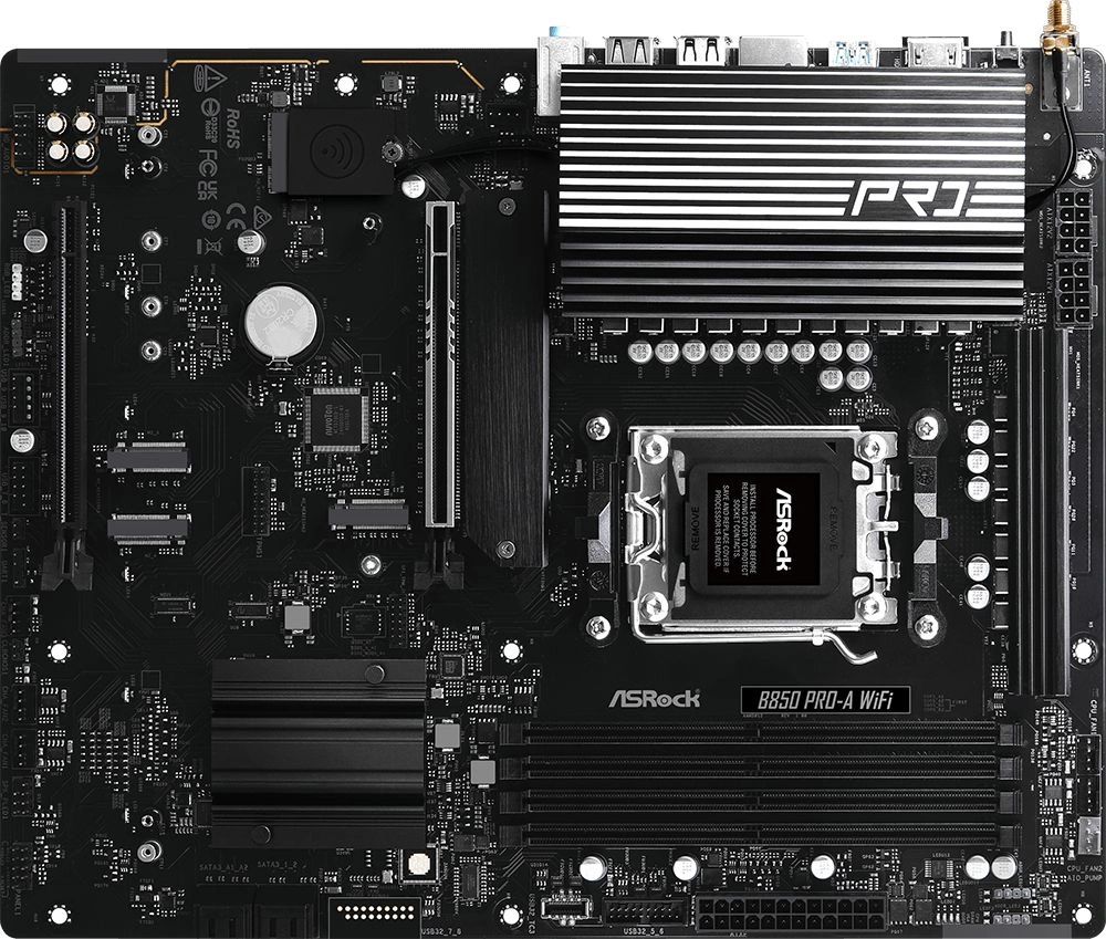 Материнская плата Asrock B850 PRO-A WIFI Socket AM5 AMD B850 4xDDR5 ATX RAID+HDMI