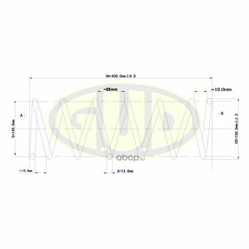 Пружина подвески G.U.D GCS066713 для Peugeot 405 I, II
