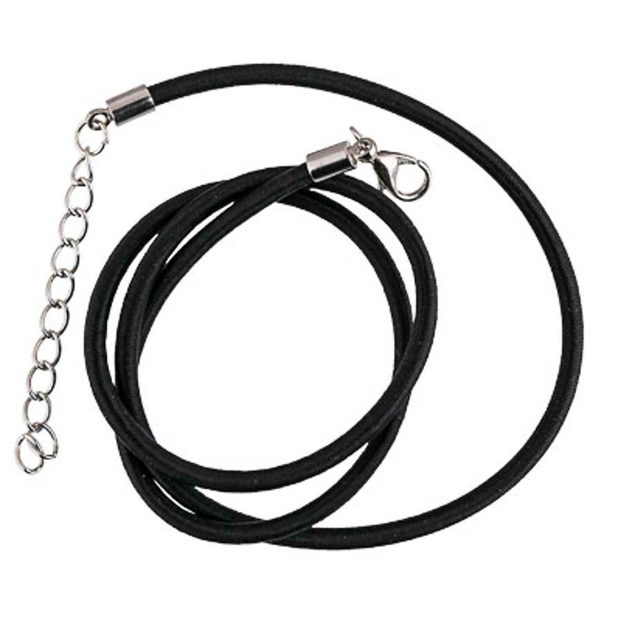 Zlatka Шнур каучуковый с замком CRK-02 45 см d 3 мм 10 шт