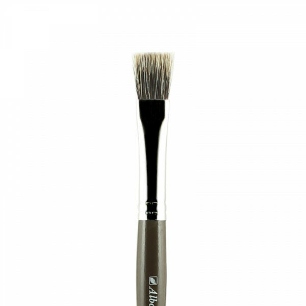 Кисть Альбатрос "Художник", №8, барсук, плоская, для акрила и масла, 12см