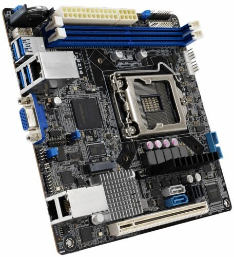 Материнская плата mini-ITX ASUS P12R-I 90SB0A70-M0UAY0 (LGA1200, C252, 2*DDR4(3200), 6*SATA 6G, M.2, PCIE, 2*Glan, Mlan, 4*USB 3.2, VGA)