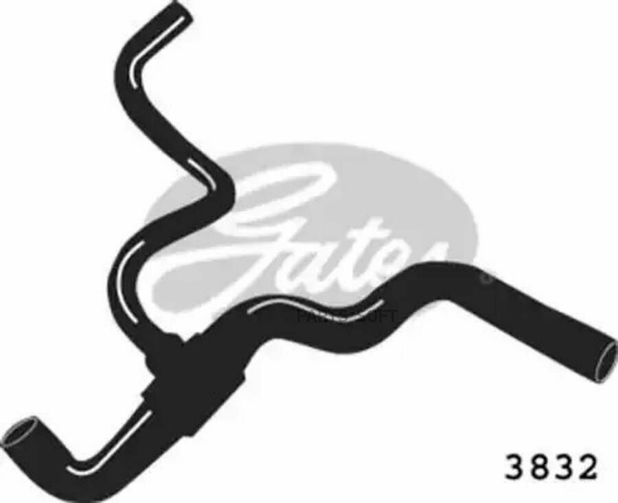GATES Патрубок радиатора RENAULT Megane Scenic 1.4/1.6 10/96-10/99