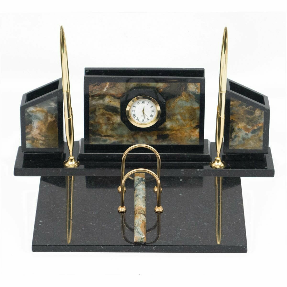 Письменный прибор "Стенка" камень офиокальцит 117501