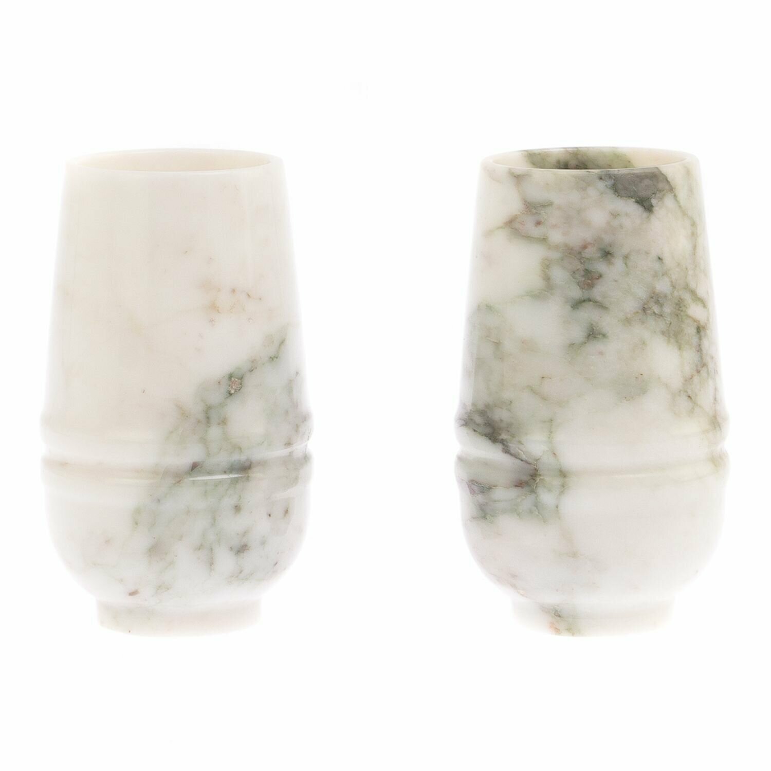 Набор стаканов "Семья" из газганского мрамора 2 шт 6,5х11 см 125878