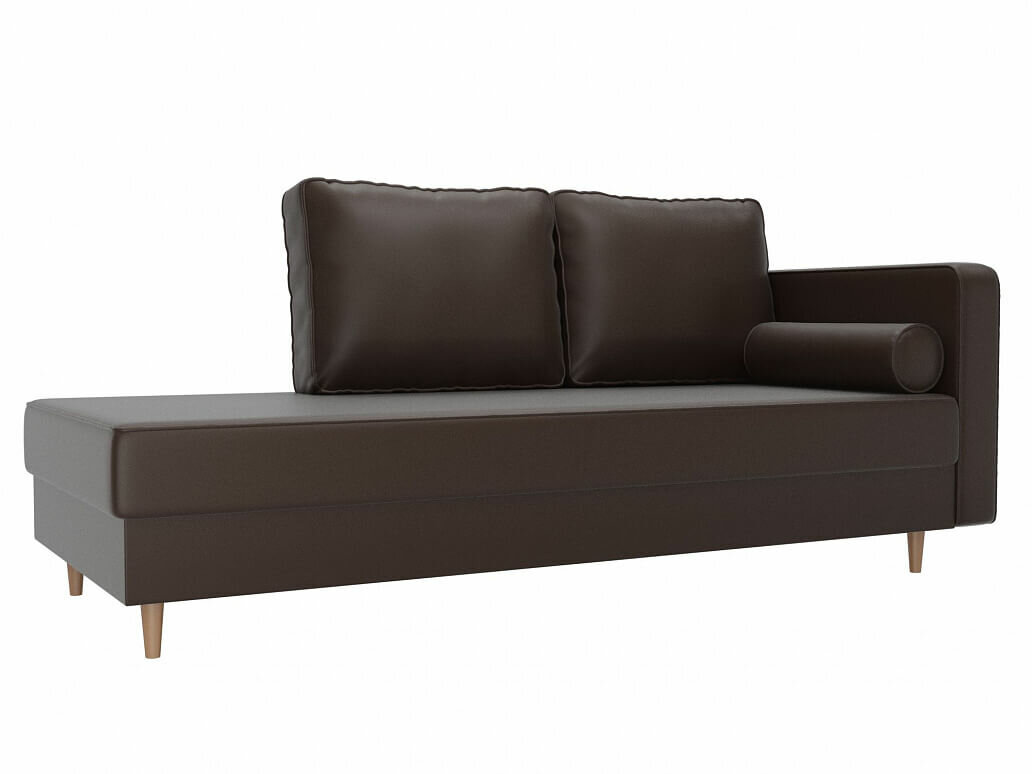 Artum Кушетка Прайм Кожа Коричневый Правая