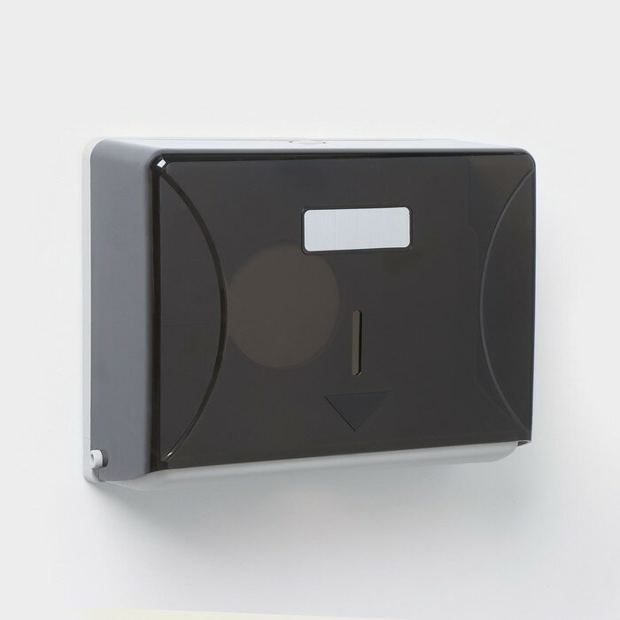 Диспенсер для бумажных полотенец в листах, пластиковый, чёрный