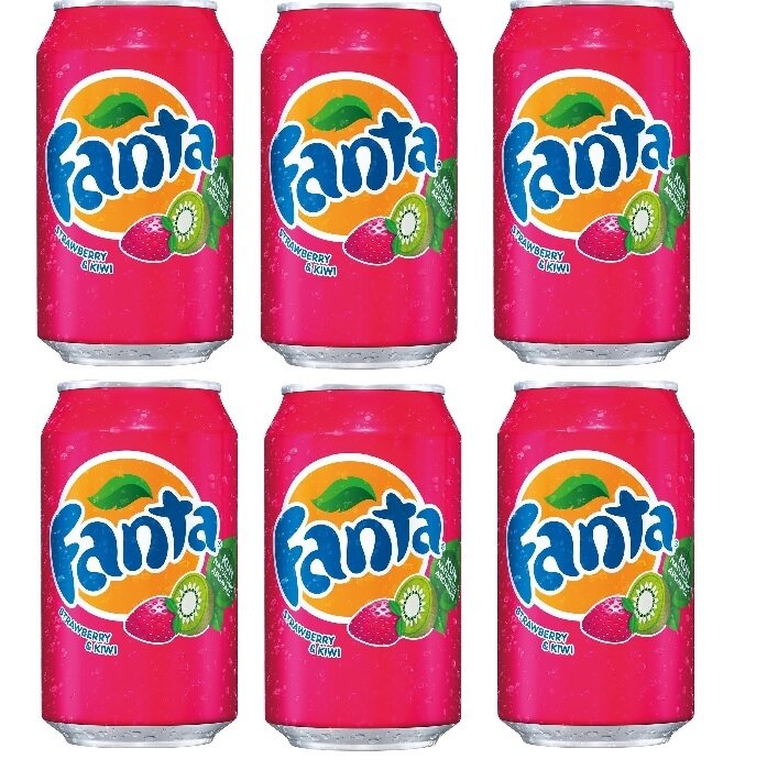 Газированный напиток Fanta Strawberry Kiwi / Фанта Клубника Киви 330 мл 6 шт (Польша)