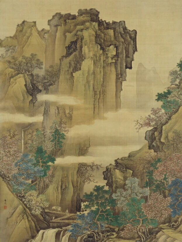 Плакат, постер Chinese painting, Китайская живопись на бумаге, размер 60х84см