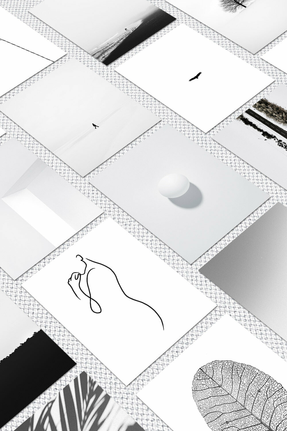 Постеры для интерьера Postermarkt, Набор постеров 20 шт, 15х21 см, Коллаж Минимализм