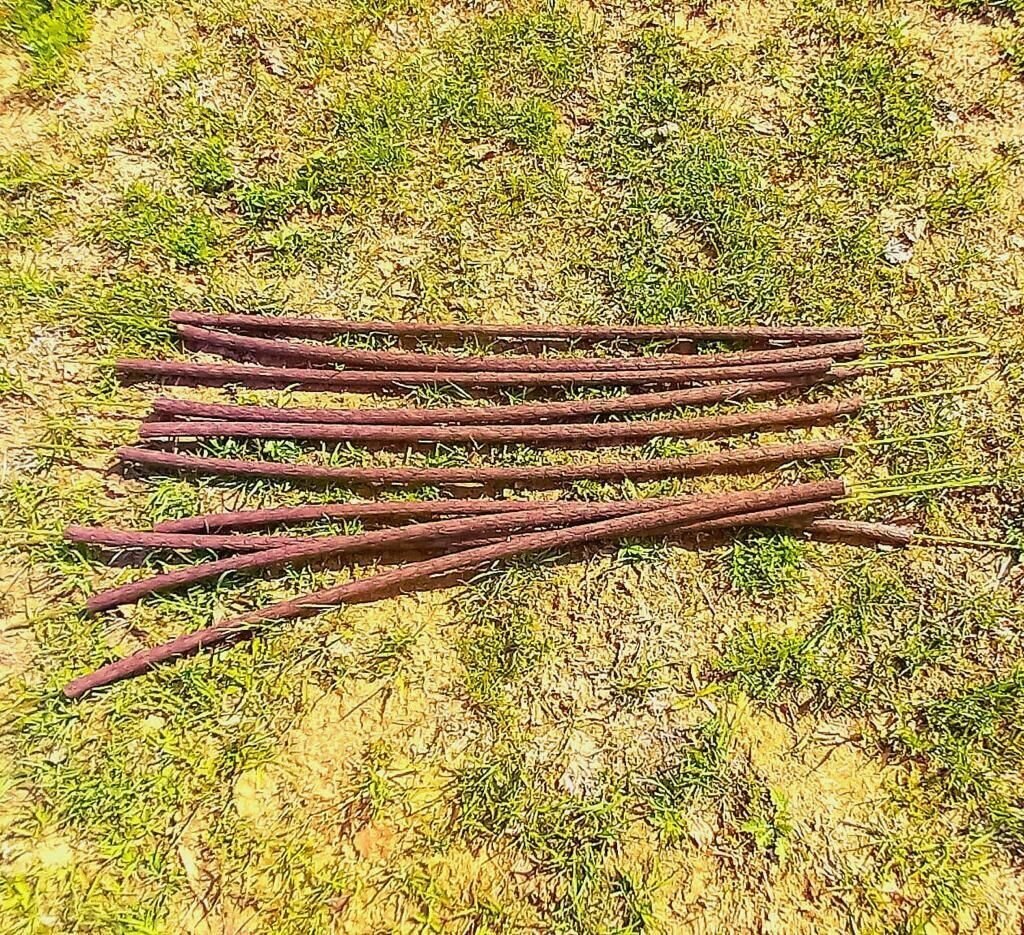 Заборчик, ограждение из полимерной лозы ДПК для грядок, клумб и цветников, высота 50см, цвет коричневый, 5 секций