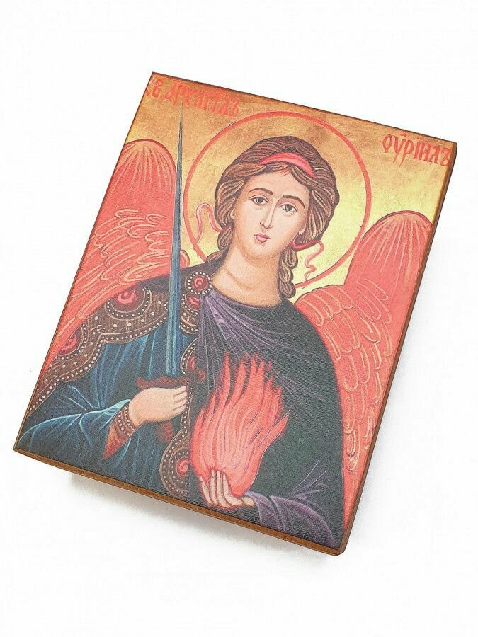 Икона Уриил Архангел, под старину, 10х15 см