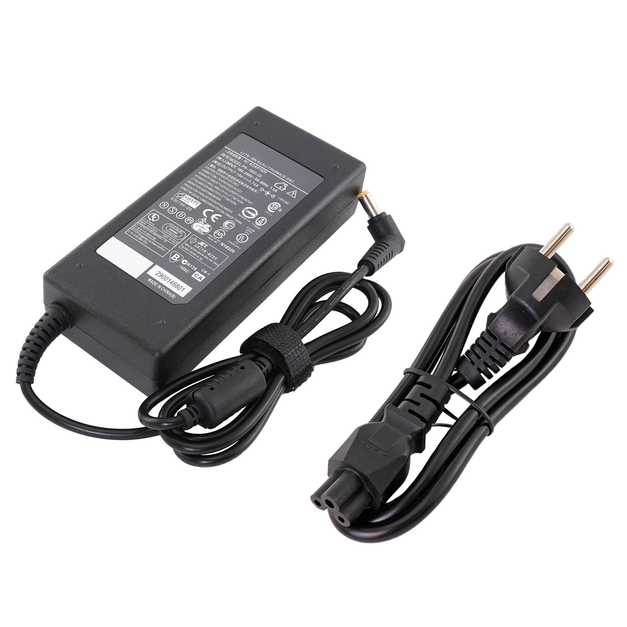 Блок питания (сетевой адаптер) для ноутбуков Acer 19V 4.74A 90W 5.5x1.7 мм черный, с сетевым кабелем