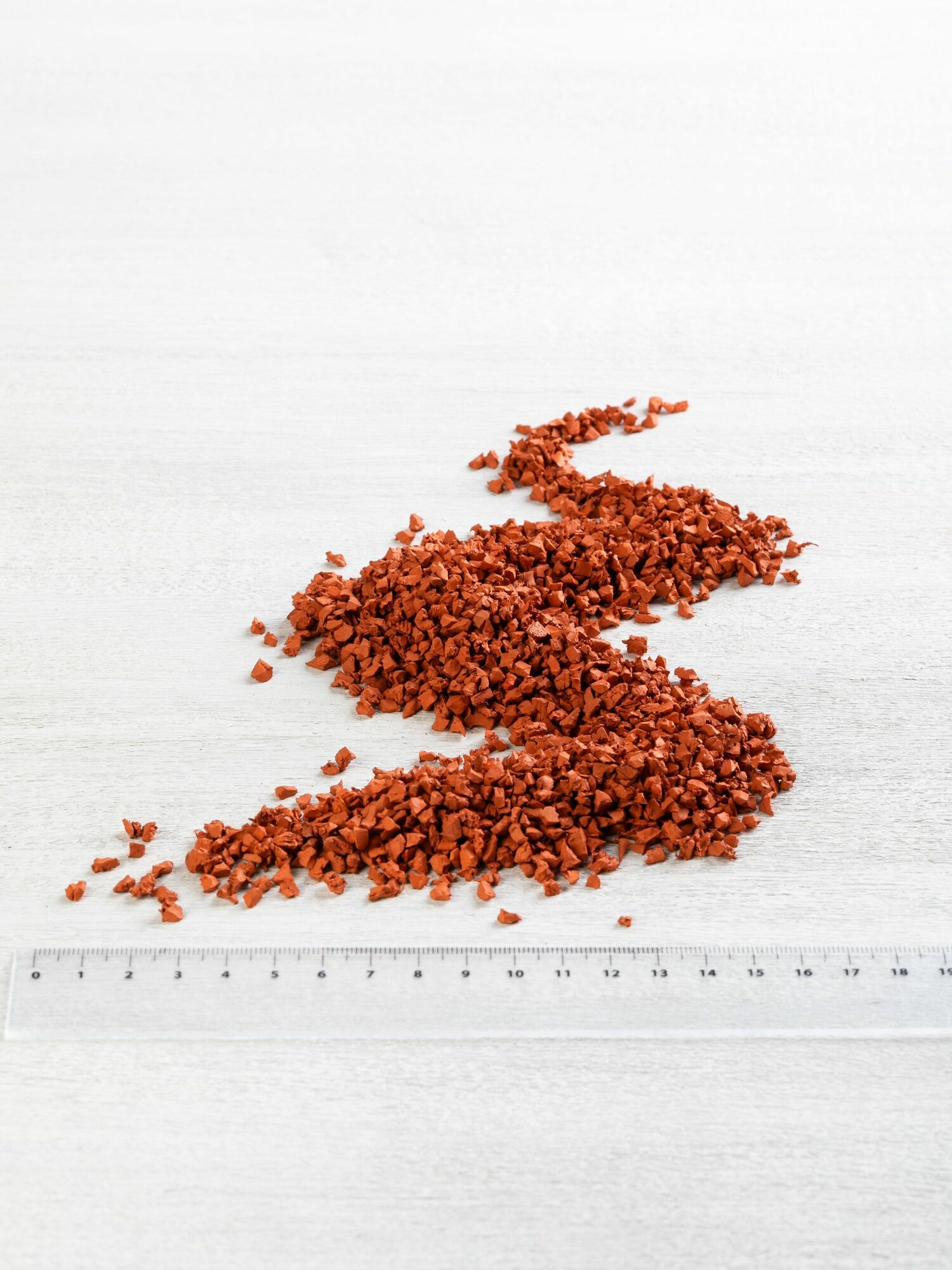 Резиновая крошка EPDM / цветная каучуковая крошка оранжевая, 1 кг