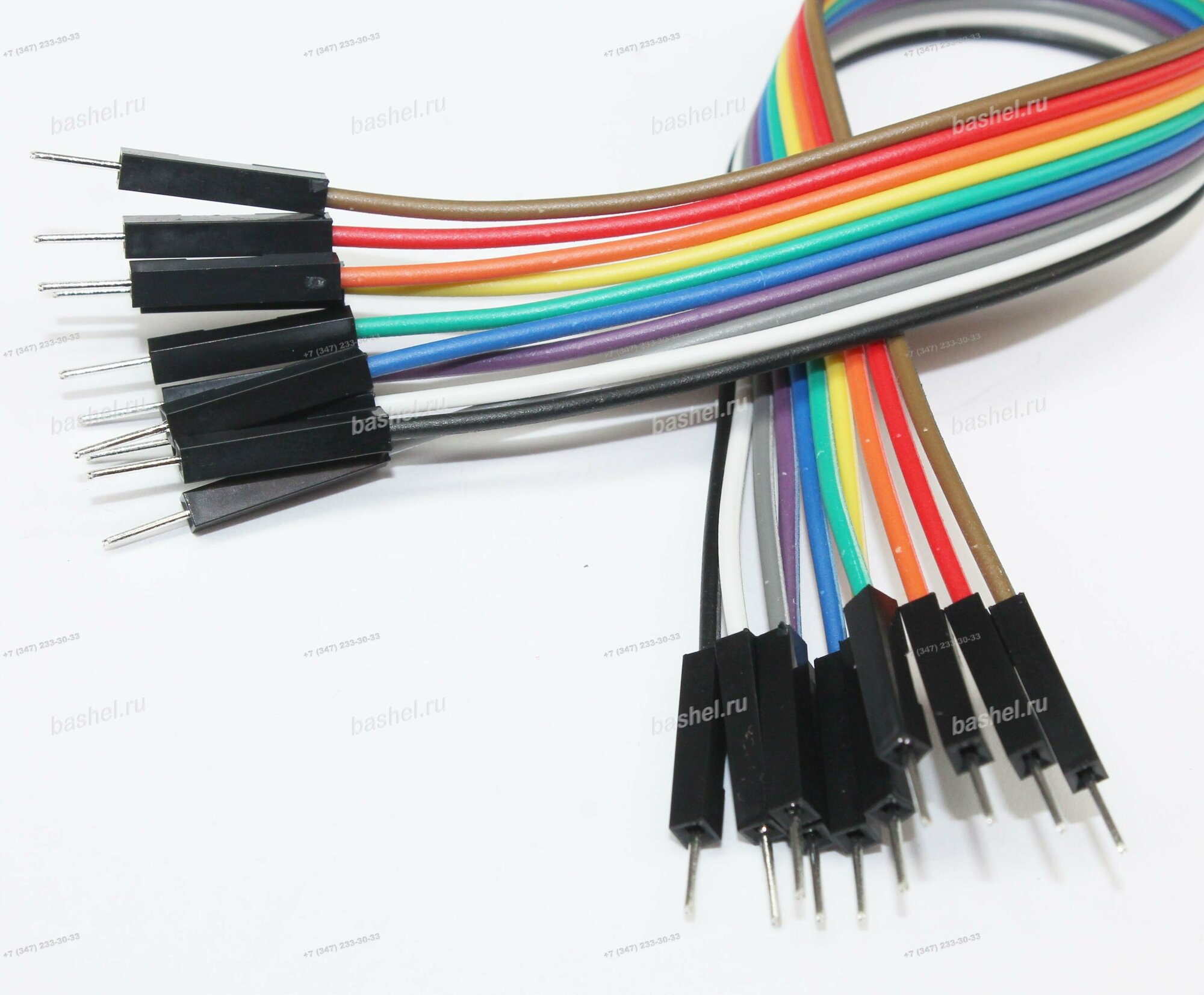Jumper Wire 1-pin 2.54-pitch M/M 200мм, 10шт, Набор макетных перемычек