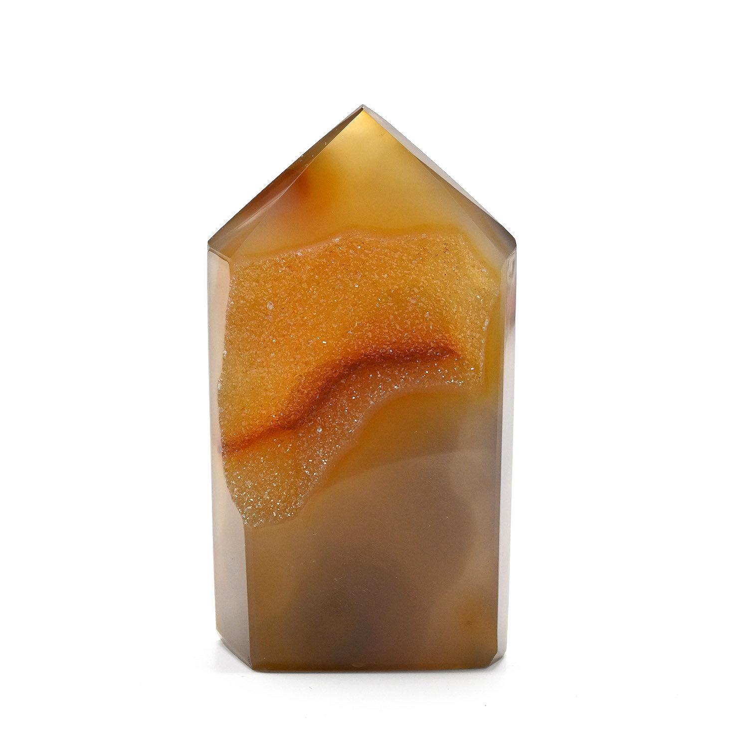 Кристалл агата с жеодой 50*25*91мм, 175г .