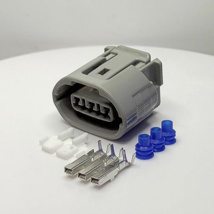 Разъем (колодка, фишка) 3 контактный (3 pin) 6189-0443 / 90980-11349 генератора Nissan Infiniti Toyota Lexus Honda Suzuki Mazda Kia Hyundai