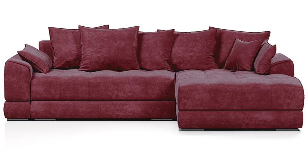 Угловой диван-кровать Nordkisa, Еврокнижка, 285х190х87 см, диван угловой, с ящиком для белья, с декоративными подушками