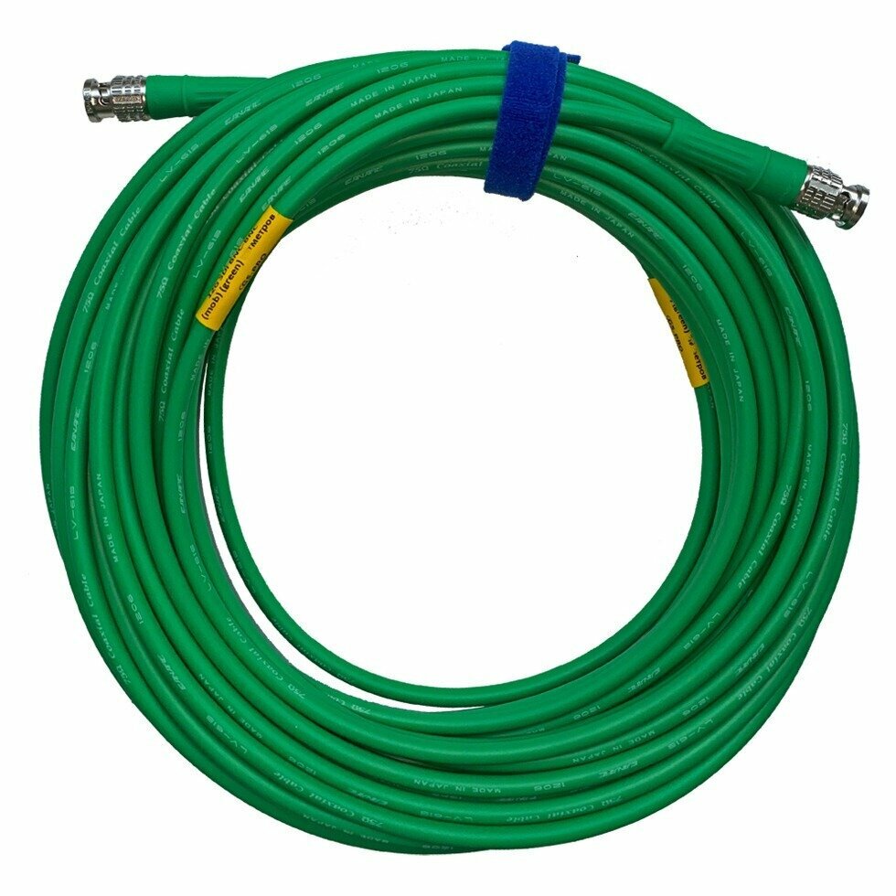 Кабель видео 1xBNC - 1xBNC GS-PRO 12G SDI BNC-BNC mob green 15.0m